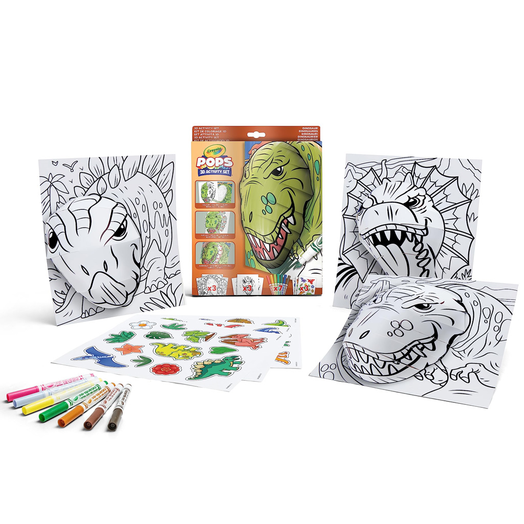 Crayola POPs 3D aktivnostna barvna knjiga - Dinozavri nakupovanje v ...
