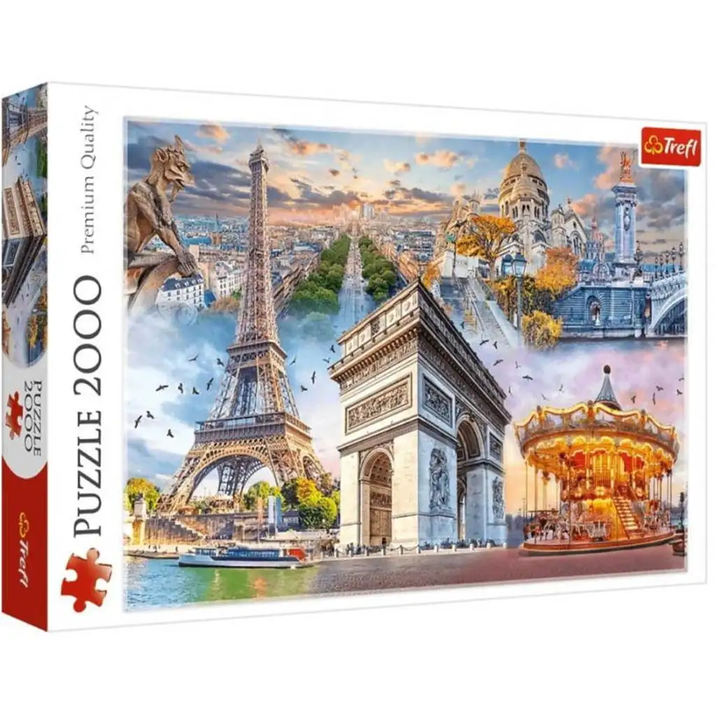 Najpomembnejše znamenitosti v Parizu, Francija 2000 kosov puzzle ...