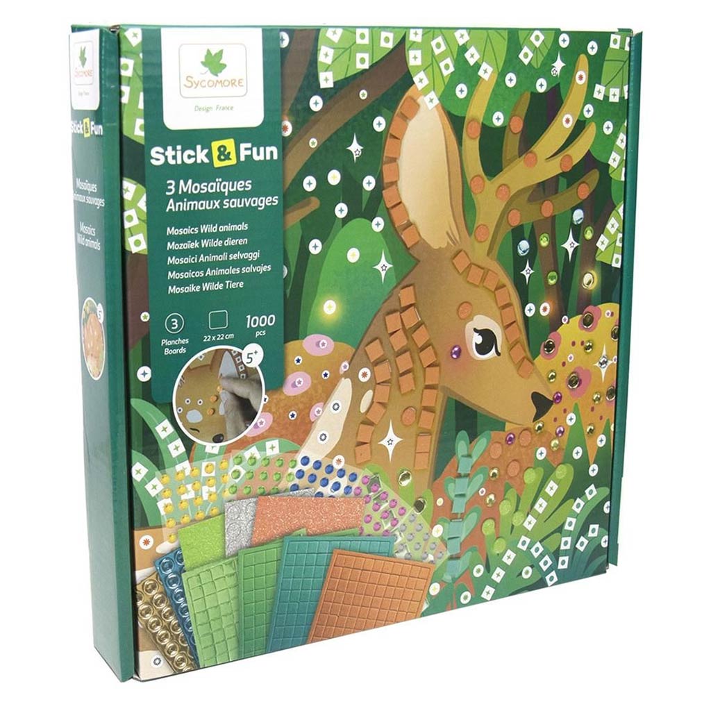 Sycomore StickN Fun Gozdne živalske majhne mozaik slike ustvarjalni set ...