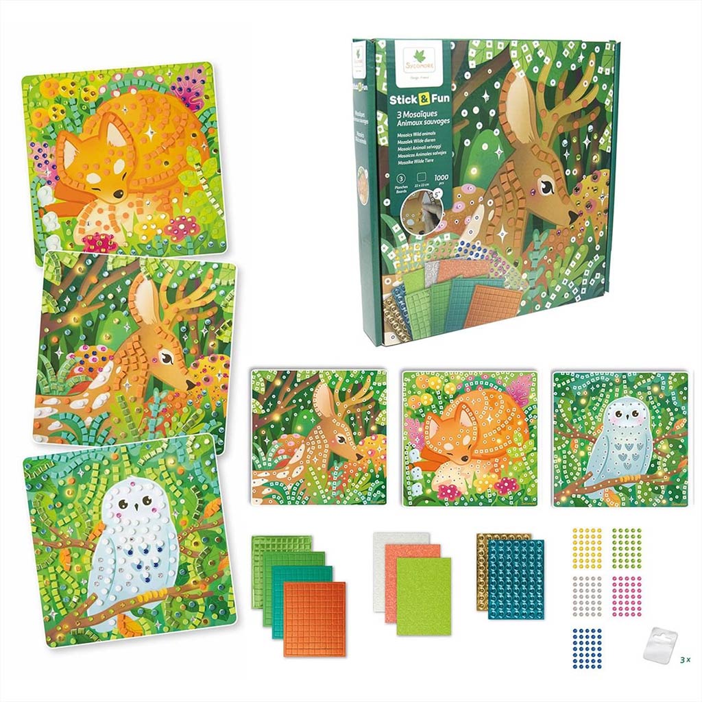 Sycomore StickN Fun Gozdne živalske majhne mozaik slike ustvarjalni set ...