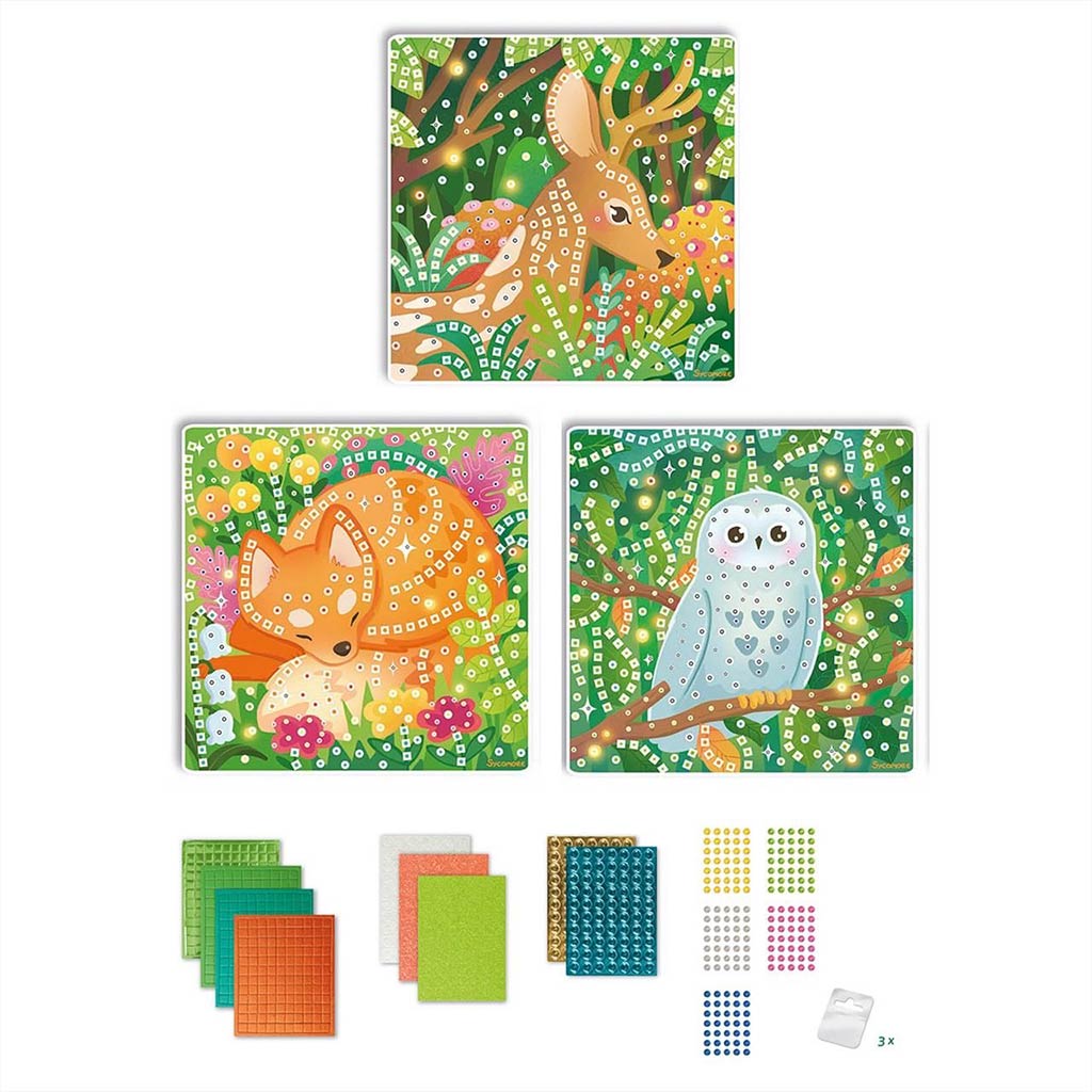 Sycomore StickN Fun Gozdne živalske majhne mozaik slike ustvarjalni set ...
