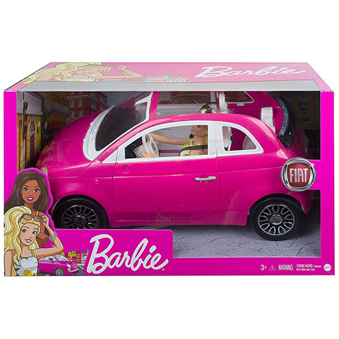 Barbie Fiat 500 avtomobil z Barbie lutko - Mattel nakupovanje v IgračeShop