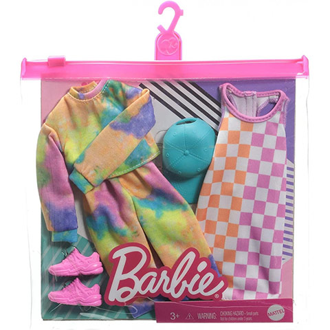Barbie Set modnih oblačil s setom pisane obleke za prosti čas ...