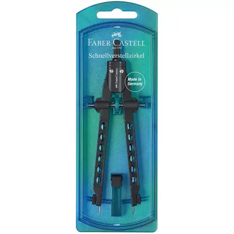 Faber-Castell Factory Biserno modro šestilo z hitrim nastavljanjem ...