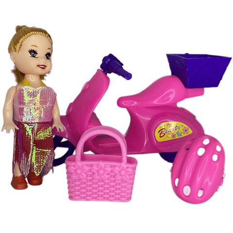 Lutka Katie Grace s pink skuterjem in dodatki 10 cm nakupovanje v ...