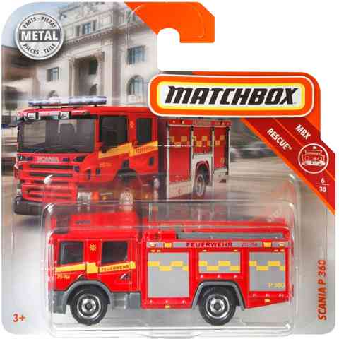 Matchbox Scania P360 Gasilsko vozilo 1/64 - Mattel nakupovanje v IgračeShop