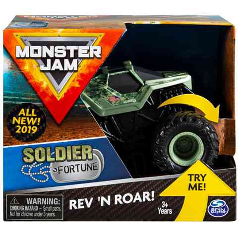 Monster Jam Rev 'N Roar Soldier Fortune vozilo s figurico - Spin Master ...