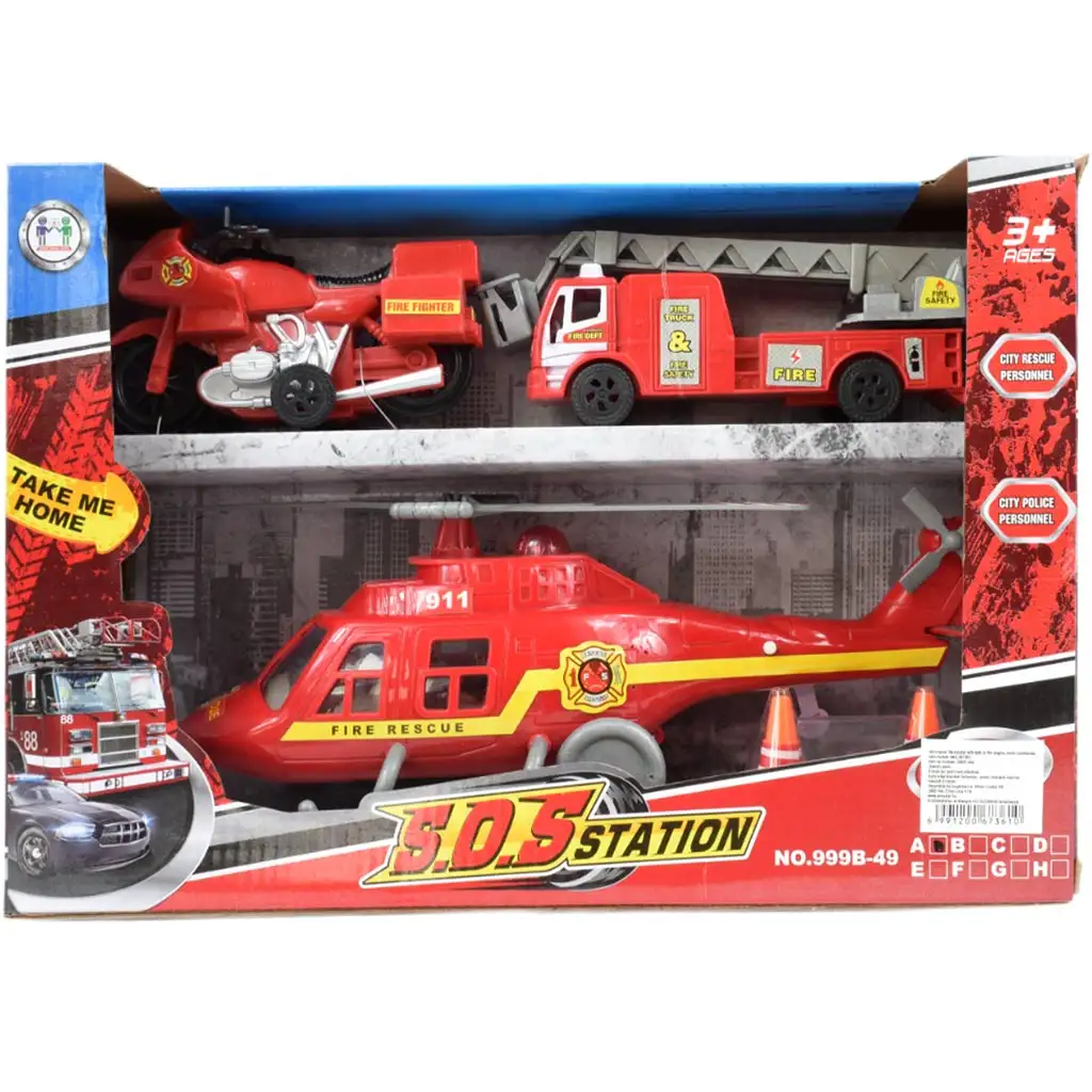 S.O.S. Station 3-delni set gasilskih vozil s helikopterjem nakupovanje ...