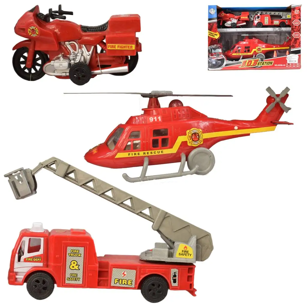 S.O.S. Station 3-delni set gasilskih vozil s helikopterjem nakupovanje ...