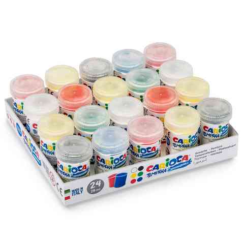 Tempera barvice na pladnju 24 x 25 ml v lončkih - Carioca nakupovanje v ...